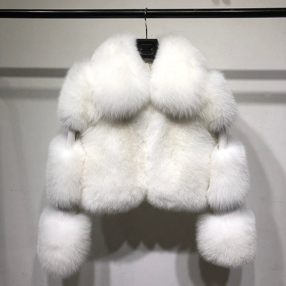 Cropped Collar Coat with Leather Sleeves – Dolcie London